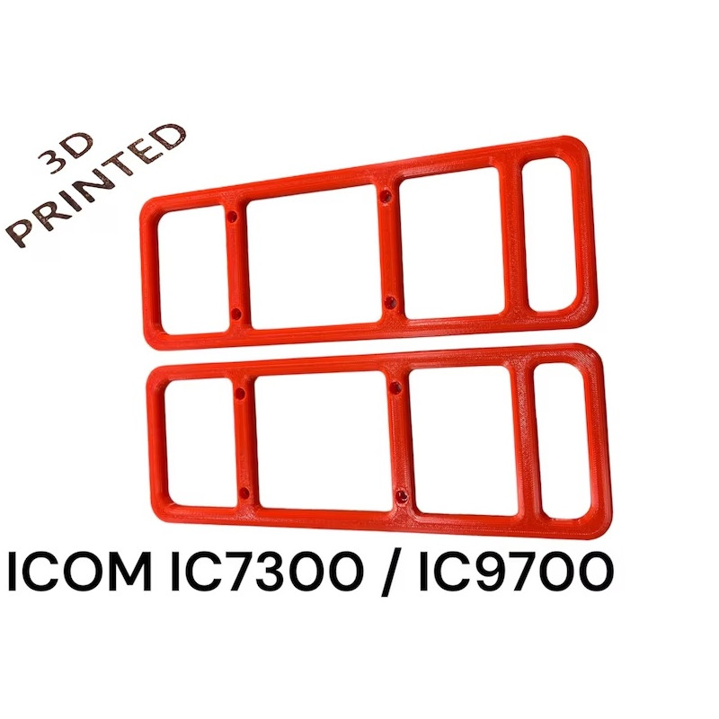 Sidebars Rails for ham radio ICOM IC-7300 IC-9700 Orange